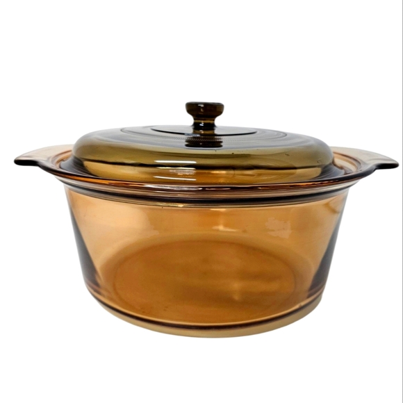 Pyrex | Kitchen | Vintage Pyrex Visionware Amber 5l Dutch Oven | Poshmark